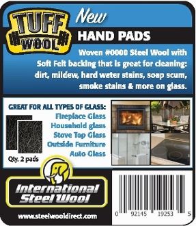 Tuff wool pads 4.5″ x 5.5″, 12 pads, grade #0000 - Steel Wool Direct