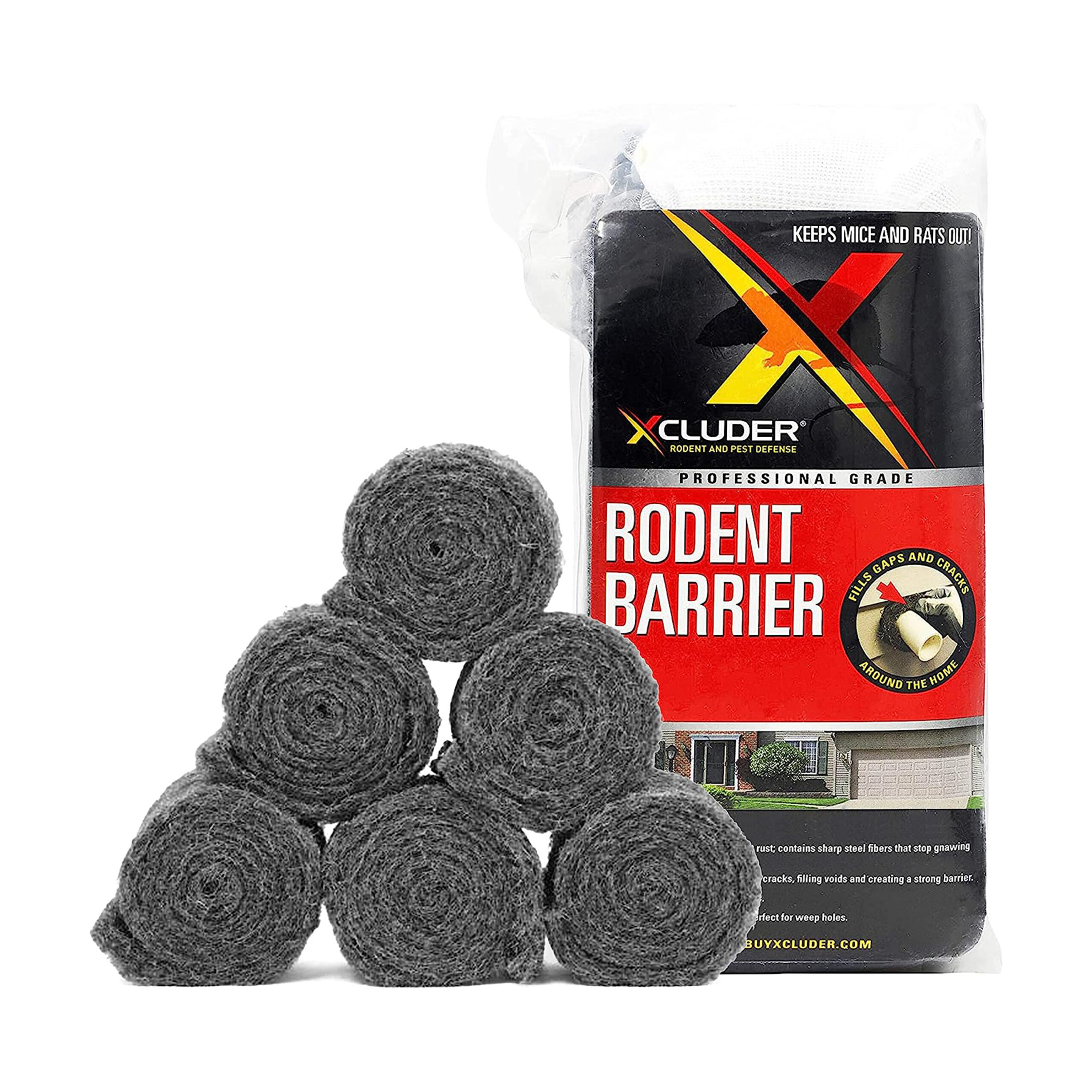 Xcluder Rodent Control Fill Fabric (4" x 5" Roll) - 6 Roll Box - Steel ...